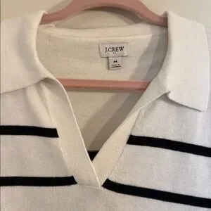 J. Crew Factory | Sweaters | J Crew Striped Short Sleeve Sweater Polo ...